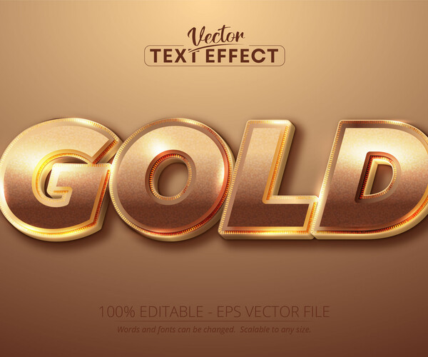 ArtStation - Gold text, shiny gold color style editable text effect ...