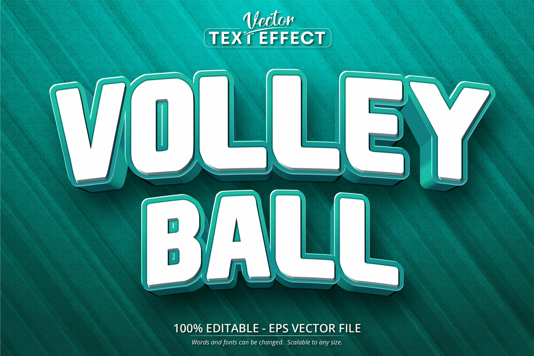 ArtStation - Volleyball text, cartoon style editable text effect | Artworks