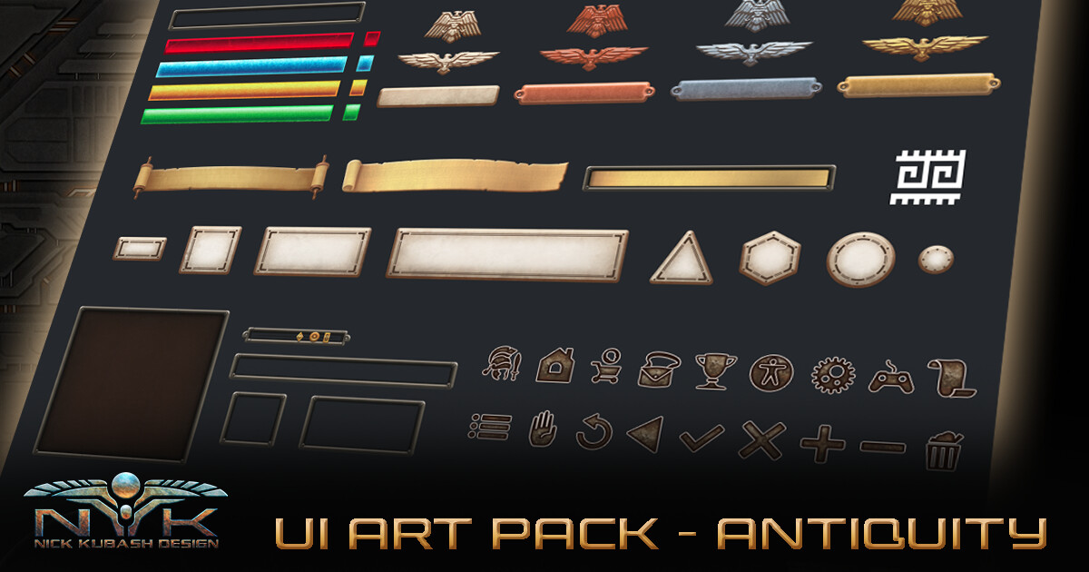ArtStation - UI Pack - Antiquity | Game Assets