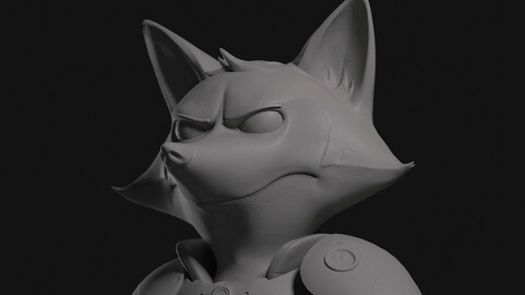 ArtStation - Sci-Fi Fox - Game Ready 3D Mesh | Game Assets
