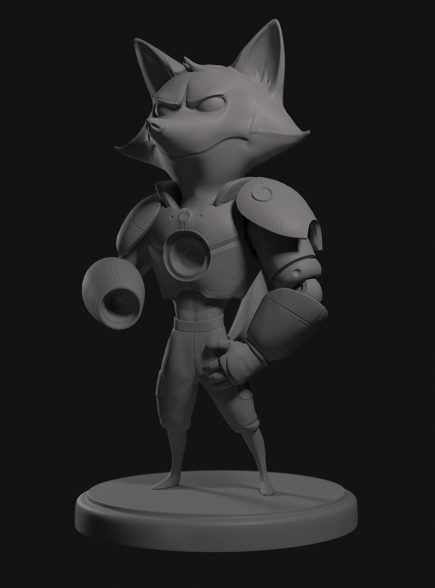 ArtStation - Sci-Fi Fox - Game Ready 3D Mesh | Game Assets