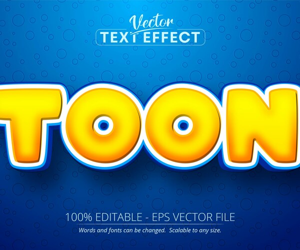ArtStation - Toon text, cartoon style editable text effect | Artworks