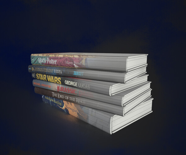 ArtStation - Fantasy Books low polygonal - collection N1 | Resources