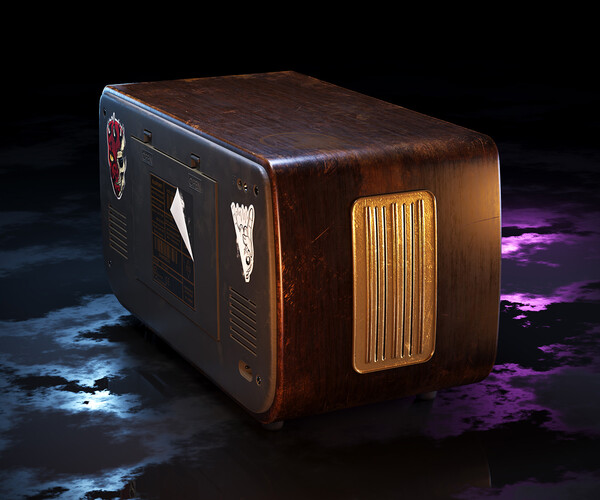 ArtStation - Old Antique Radio | Game Assets