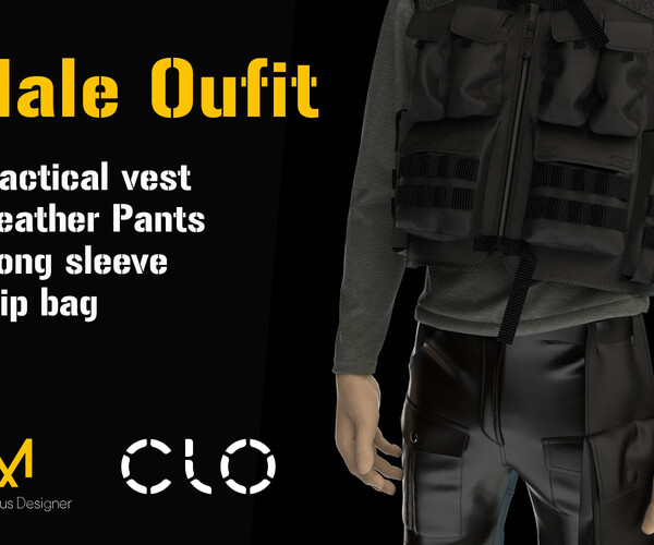 ArtStation - Male suite for standart Clo 3D Avatar Male_V1. MD and CLO ...