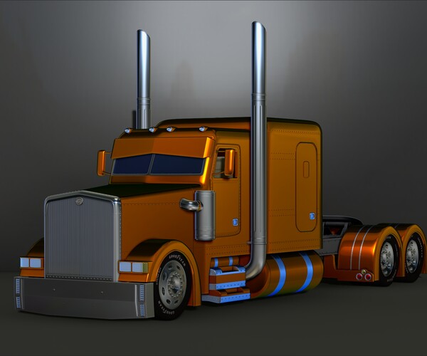 ArtStation - American Heavy Truck Peterbilt Custom Model Printing File ...