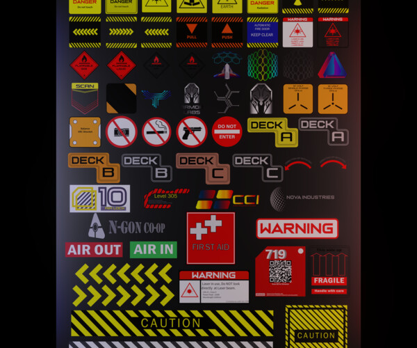 ArtStation - Blender Maniac Image Decals | Game Assets