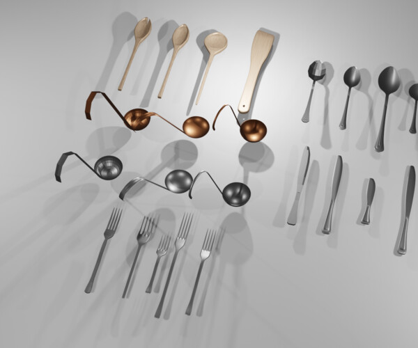 ArtStation - Cutlery / utensils | Game Assets