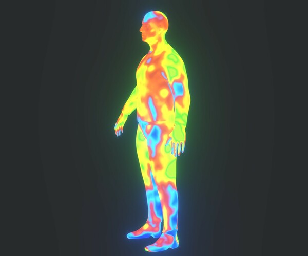 ArtStation - Human Thermal Image Heatmap Male 3D Model | Game Assets