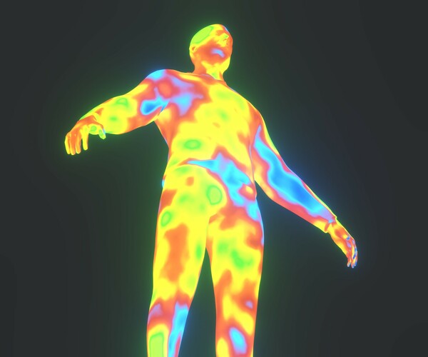 ArtStation - Human Thermal Image Heatmap Male 3D Model | Game Assets