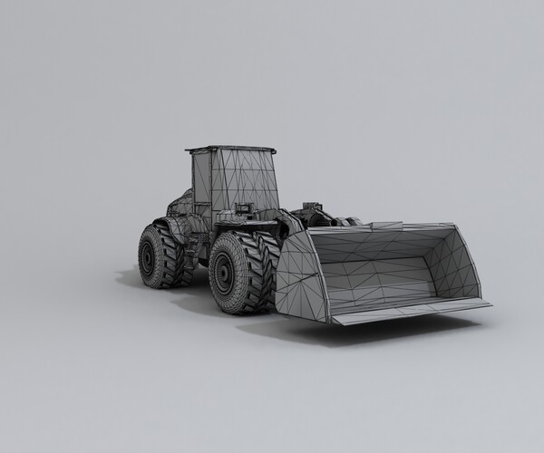 ArtStation - 3D model Backhoe Tractor | Game Assets