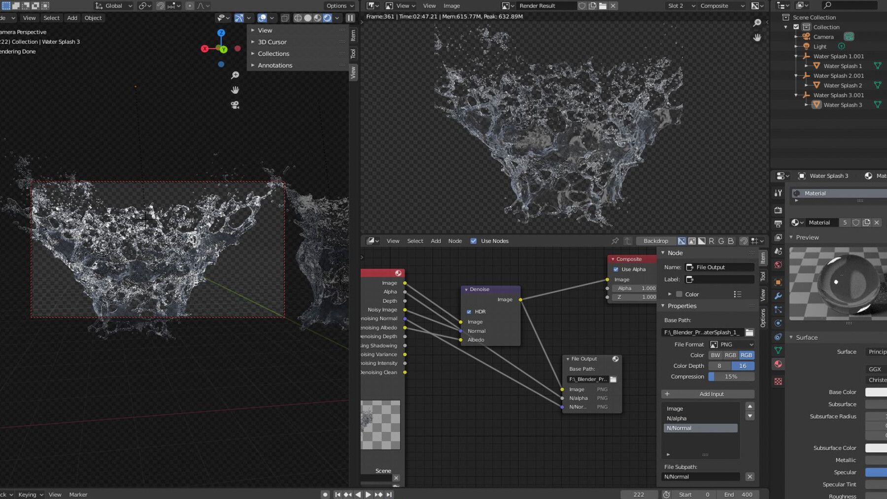 ArtStation - Water Splash 3D Model | Game Assets