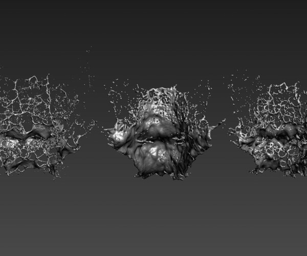 ArtStation - Water Splash 3D Model | Game Assets
