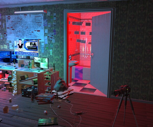 ArtStation - Sniper Room Interior bedroom | Game Assets