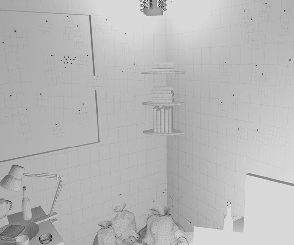 ArtStation - Sniper Room Interior bedroom | Game Assets