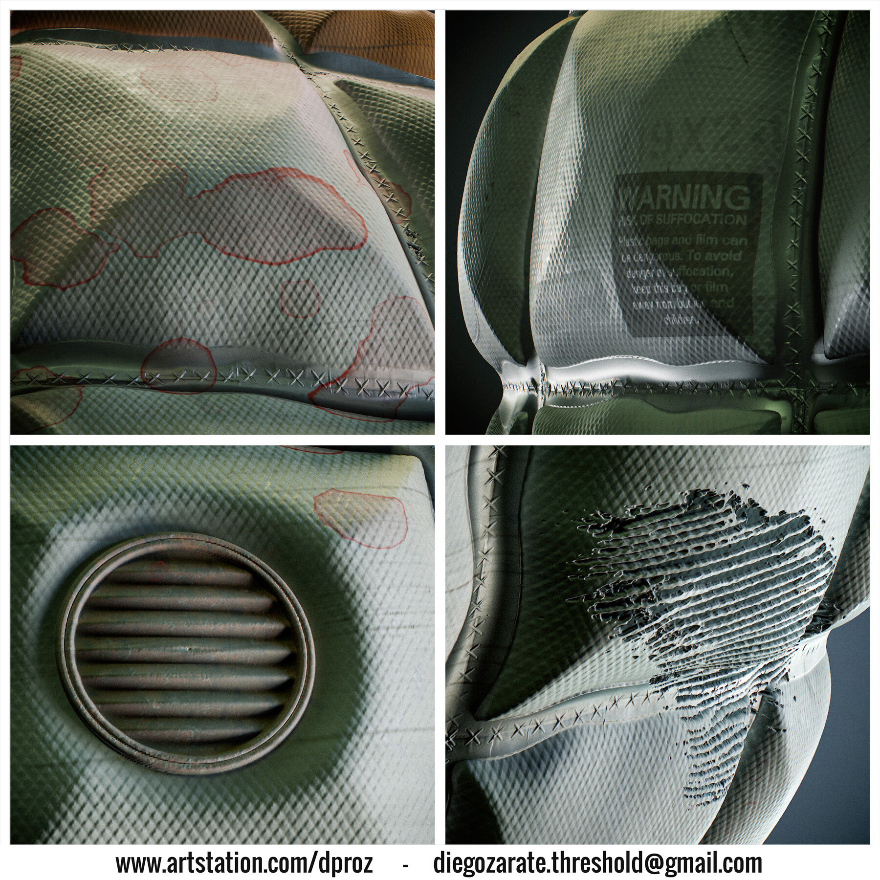 ArtStation - PBR - PADDED PLASTIC CANVAS - PACK OF 2 MATERIALS 4K ...