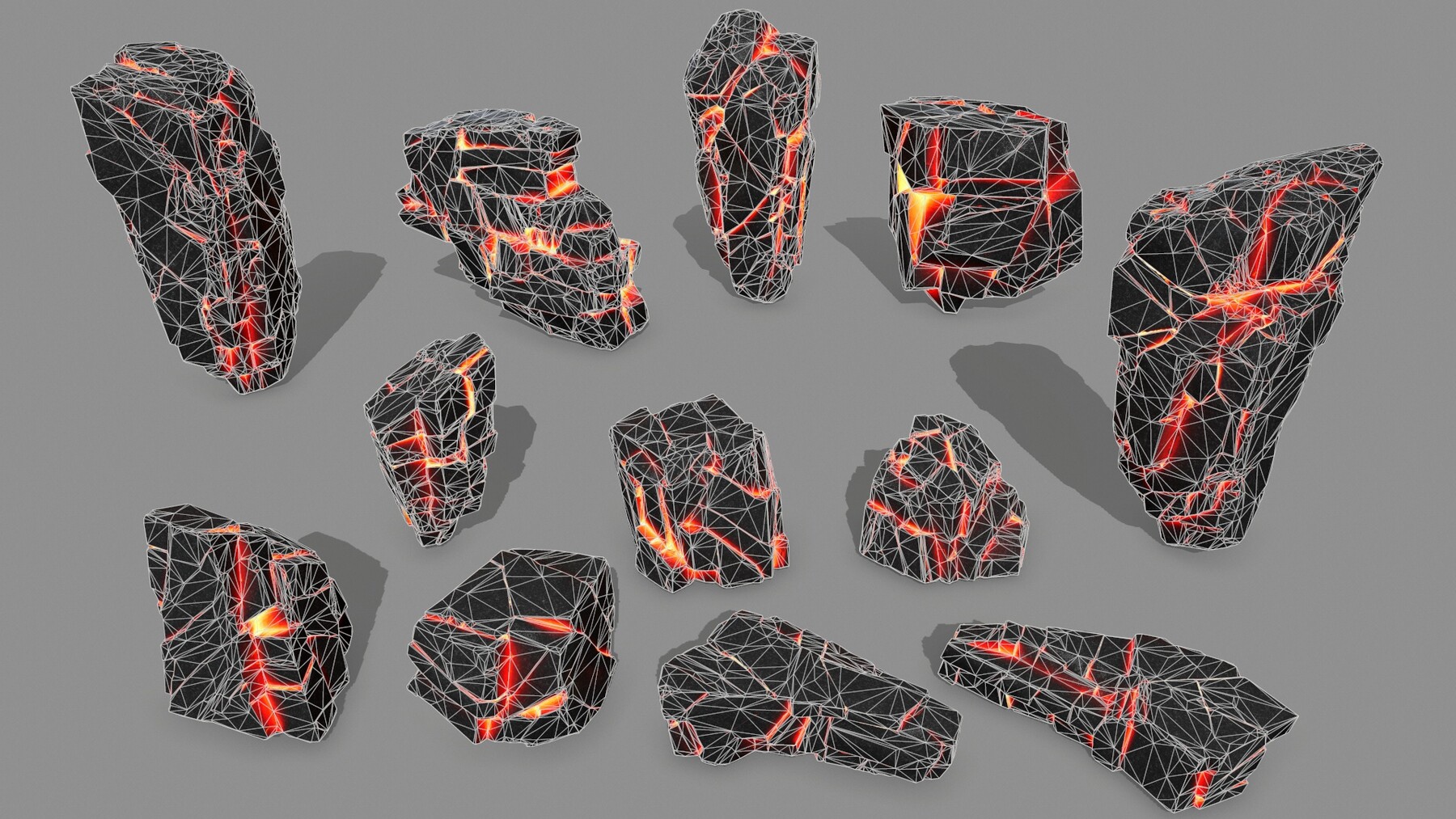 ArtStation - lava rocks | Game Assets