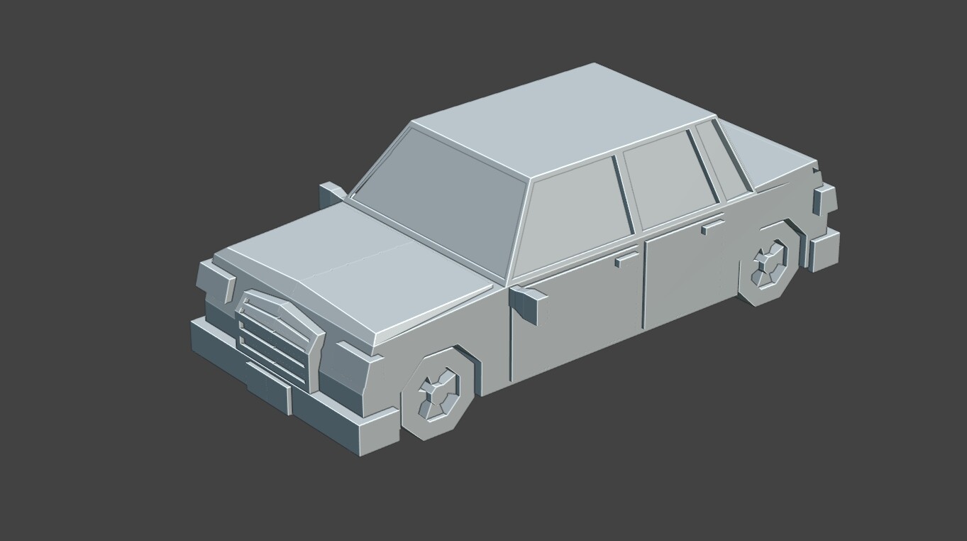 ArtStation - Stylized low polygon car is ready for the game | Game Assets