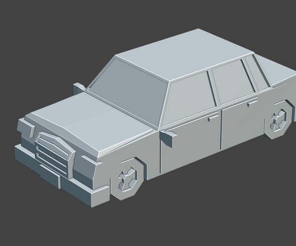 ArtStation - Stylized low polygon car is ready for the game | Game Assets
