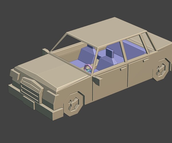 ArtStation - Stylized low polygon car is ready for the game | Game Assets