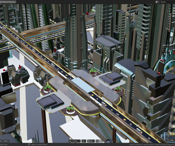 ArtStation - Futuristic-Car-Roads-City v4 | Resources