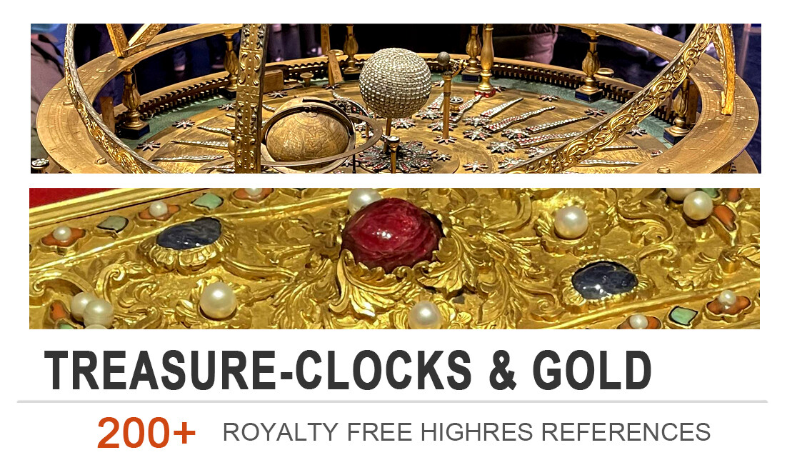 ArtStation - Treasure-Clocks and gold | Resources