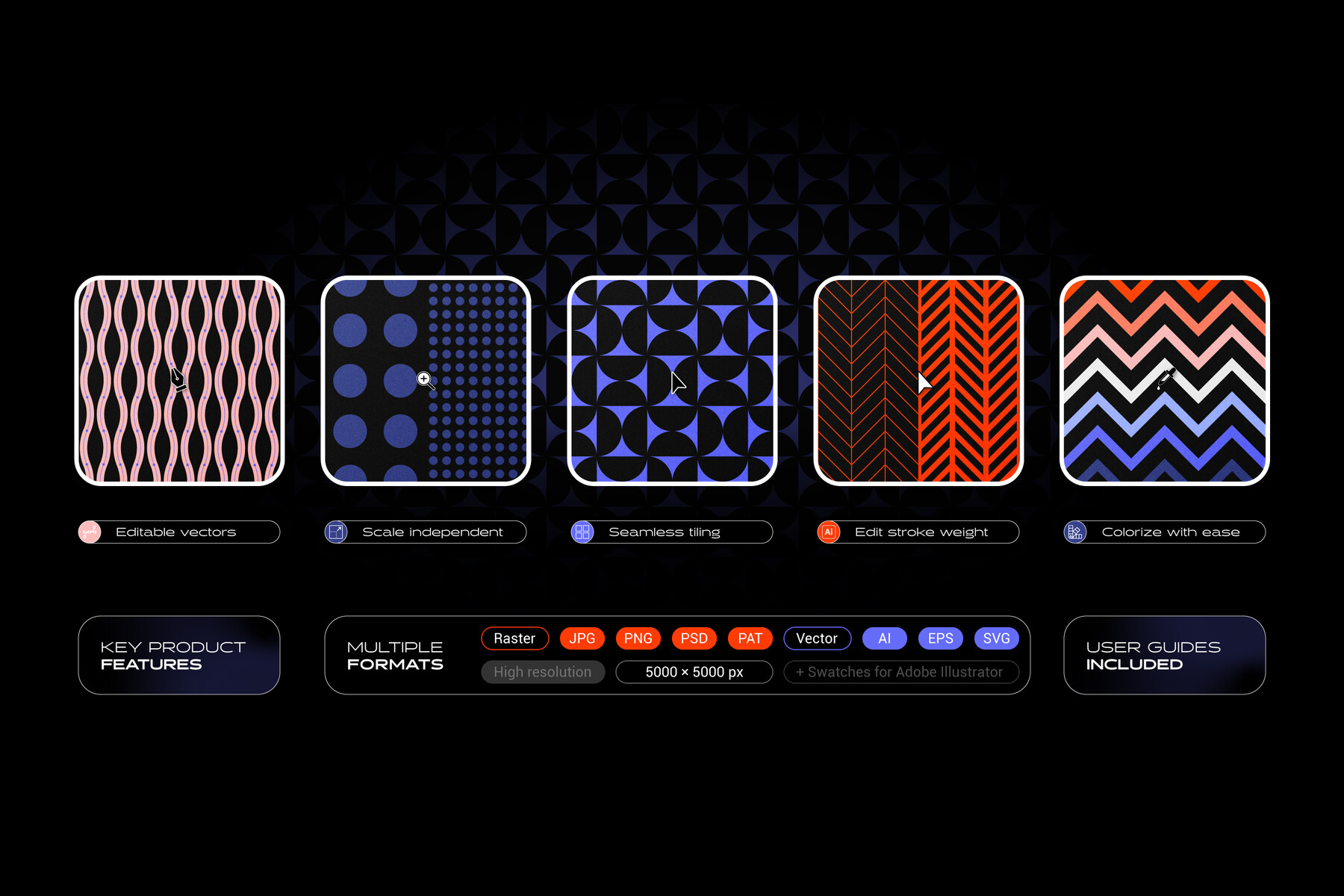 ArtStation - Vibrant Geometric Seamless Patterns Collection | Artworks