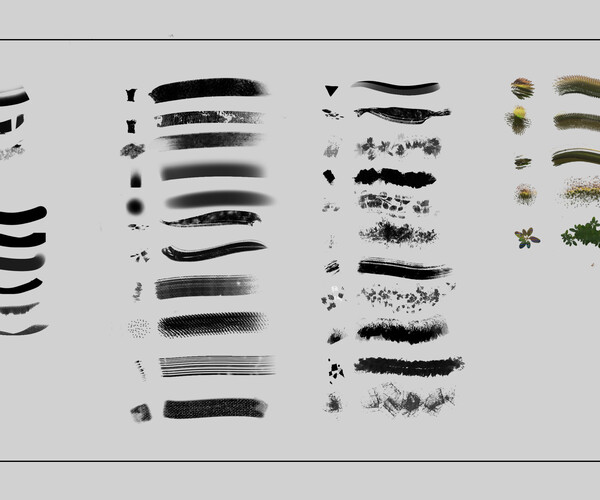 ArtStation - STYLIZED BRUSH-SET - Custom brushes for Photoshop | Brushes