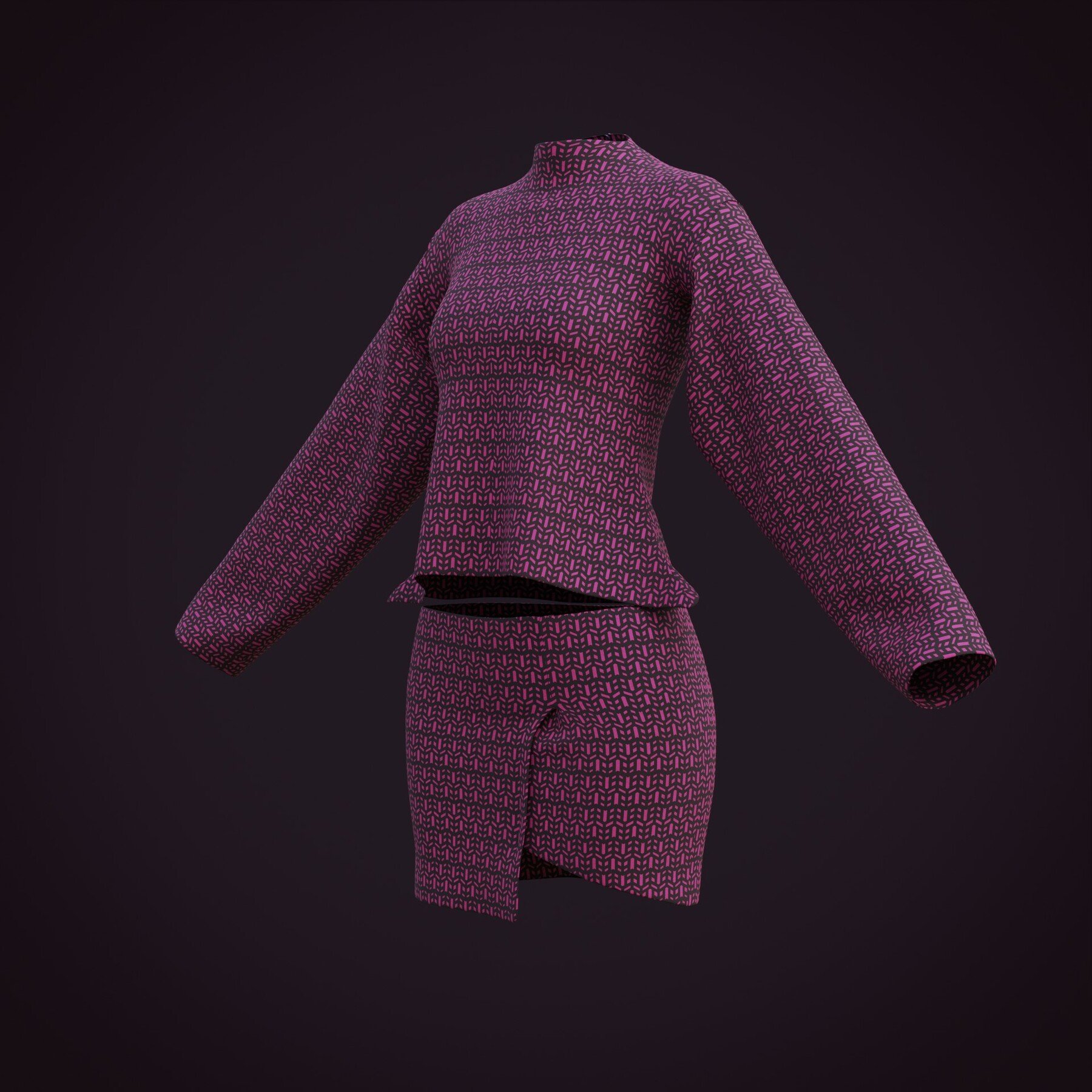 ArtStation - 2Piece outfit - 3D female outfit | Game Assets
