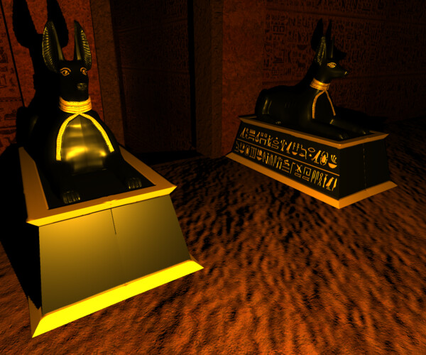 ArtStation - Anubis Dog Gaurdian Form statue | Game Assets