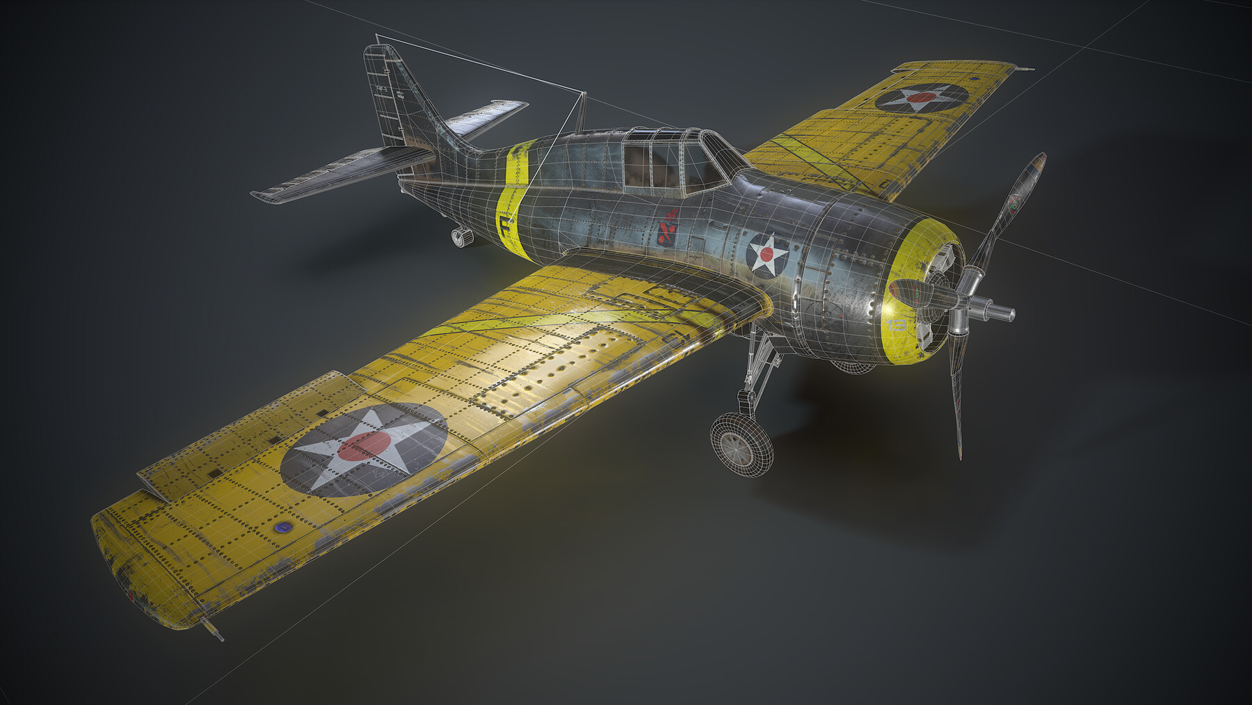 ArtStation - Grumman F4F 3 Wildcat Game Ready Asset. | Game Assets