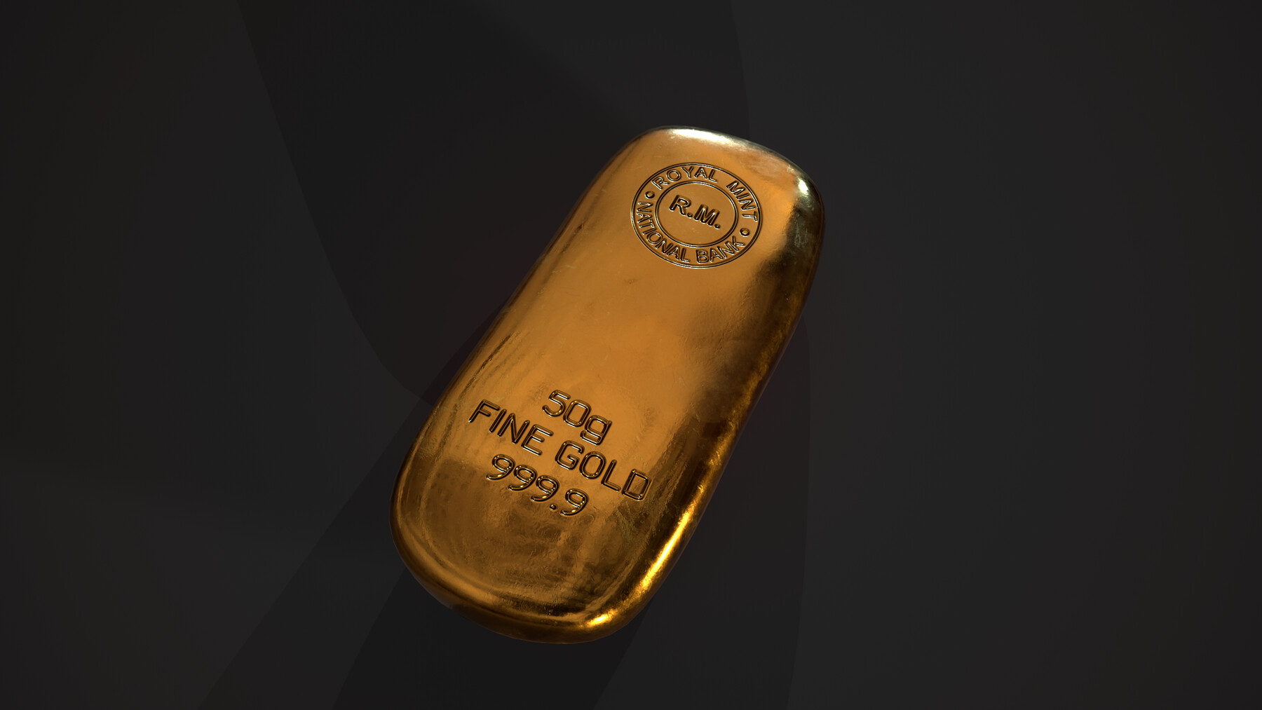 ArtStation - Gold Bar 50g | Game Assets