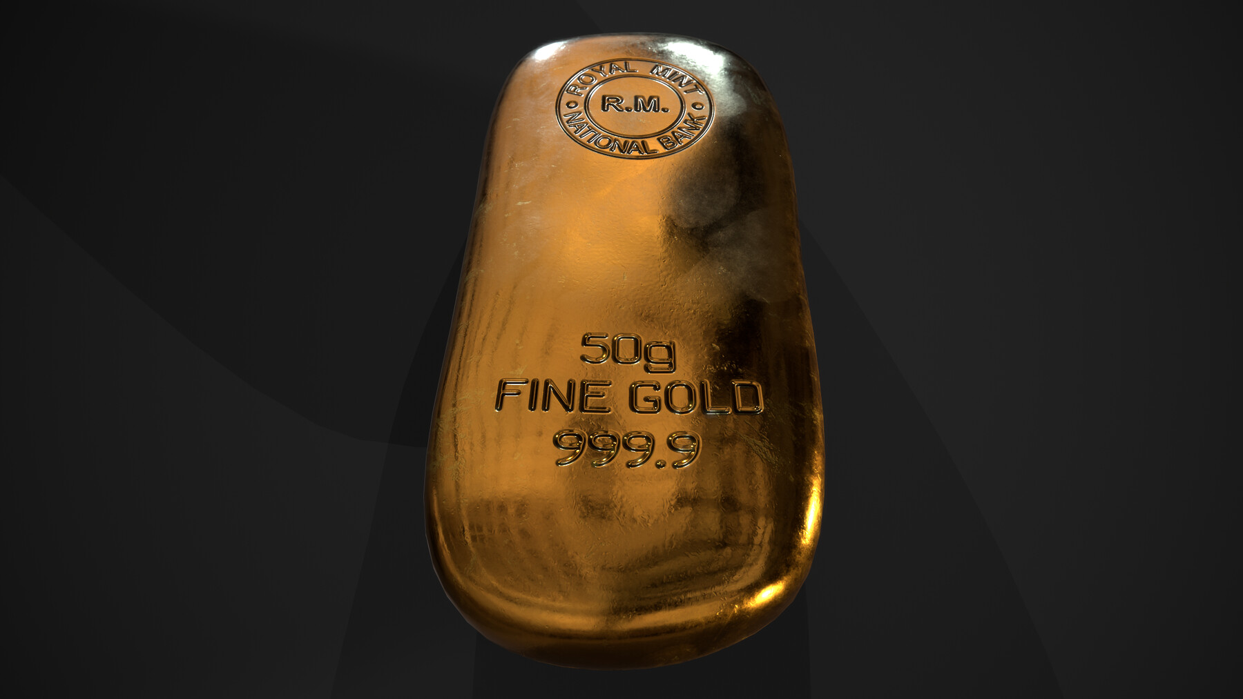 ArtStation - Gold Bar 50g | Game Assets
