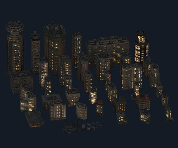 ArtStation - City Generator Kitbash Generic Urban Skyscraper Office ...