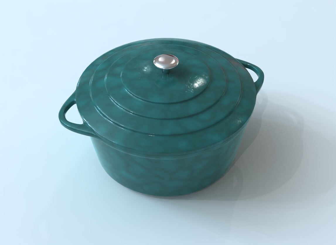 ArtStation - Blue Cooking Pot 3D Model | Game Assets
