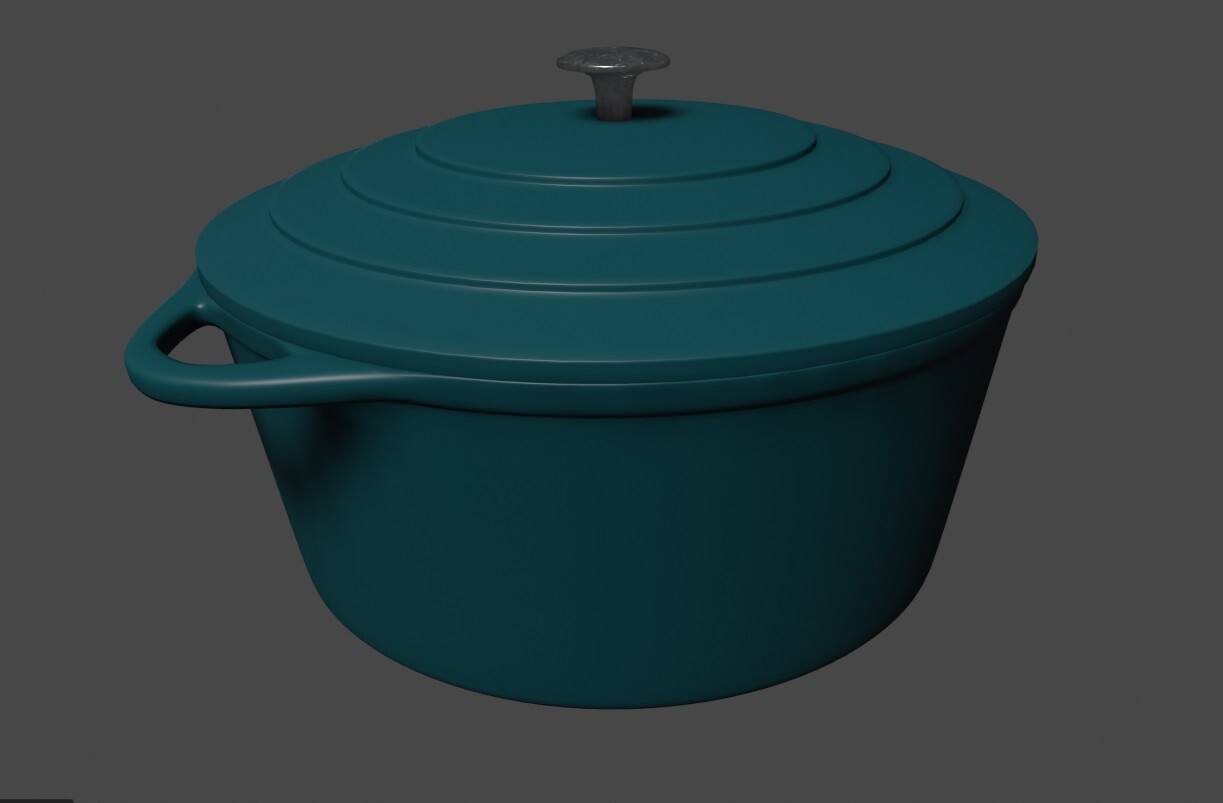 ArtStation - Blue Cooking Pot 3D Model | Game Assets