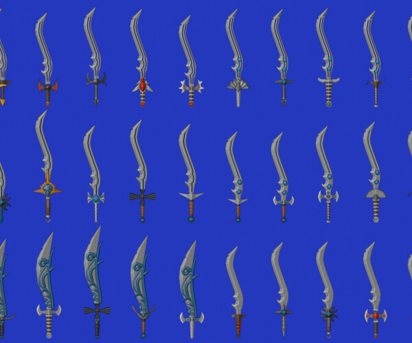 ArtStation - Modular Swords Mega Pack - 1200 Swords And Components ...