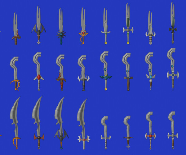 ArtStation - Modular Swords Mega Pack - 1200 Swords And Components ...