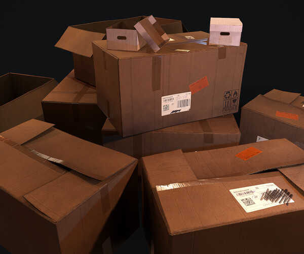 ArtStation - Cardboard Boxes | Game Assets