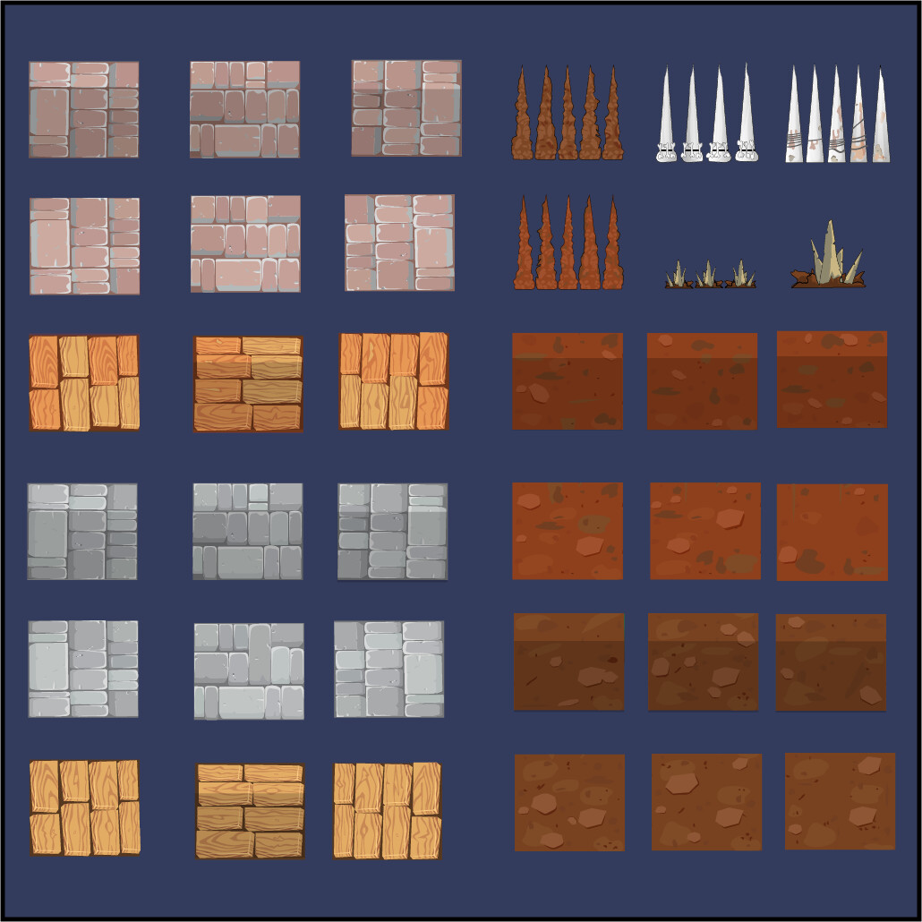 ArtStation - Creation Pack , Sprite 2d, Tileset and Background ( hell ...