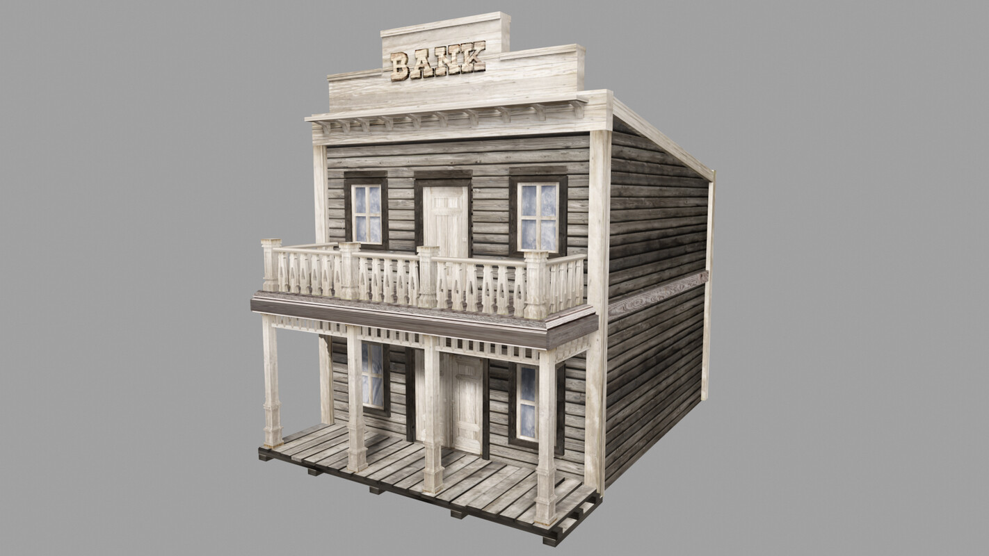ArtStation - Old Western Bank | Game Assets
