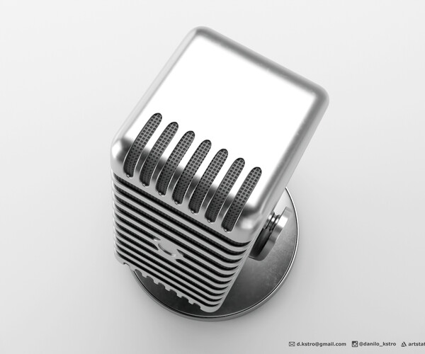 ArtStation - Microphone with a 50's aesthetic | 3D model | 2k Textures ...