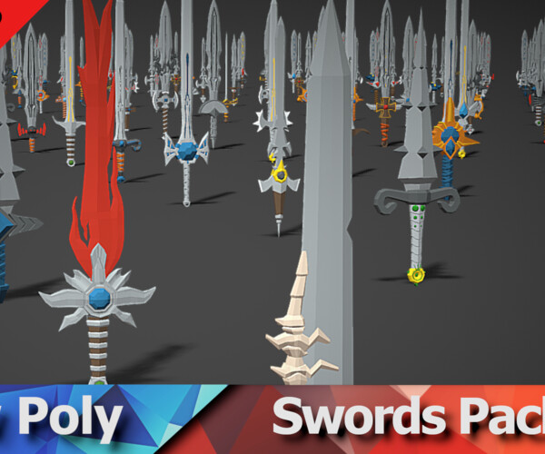 ArtStation - Swords Pack 2 - 300 Low Poly Weapons | Game Assets