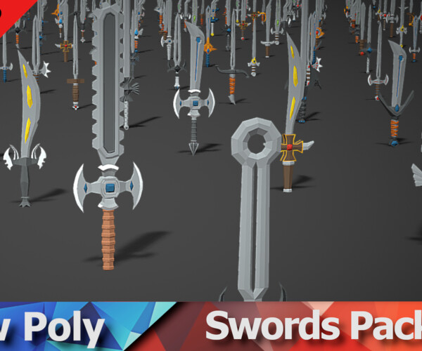 ArtStation - Swords Pack 4 - 300 Low Poly Weapons | Game Assets