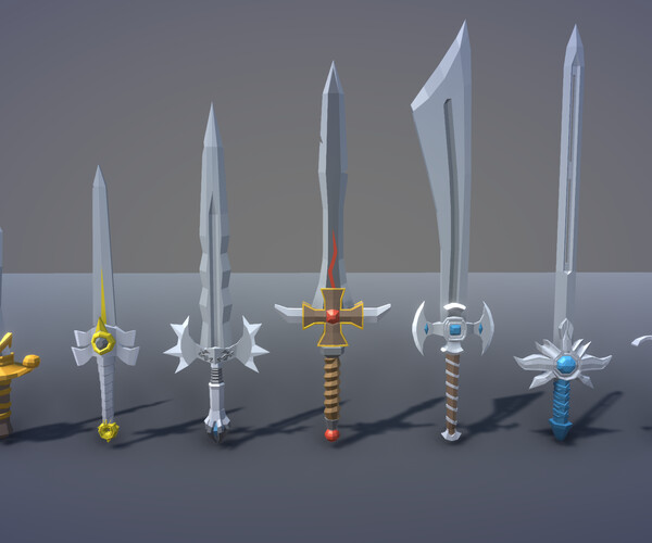 ArtStation - Free Low Poly Swords | Game Assets