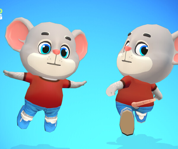 ArtStation - Mouse Rat Rodent Grey Animated Rigged | Game Assets