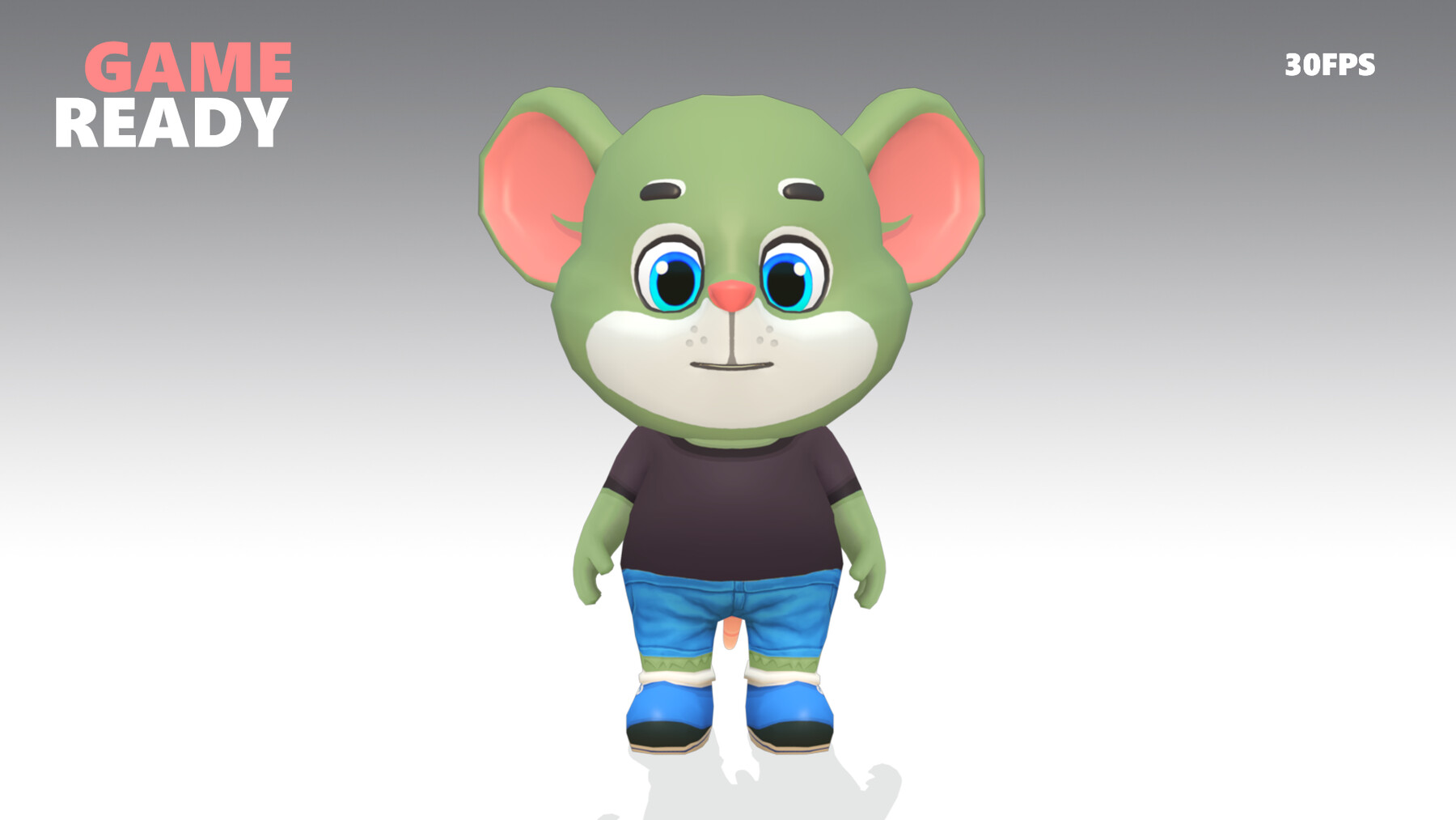 ArtStation - Mouse Rat Rodent Green Animated Rigged | Game Assets