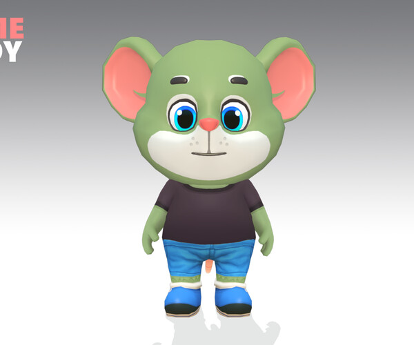 ArtStation - Mouse Rat Rodent Green Animated Rigged | Game Assets