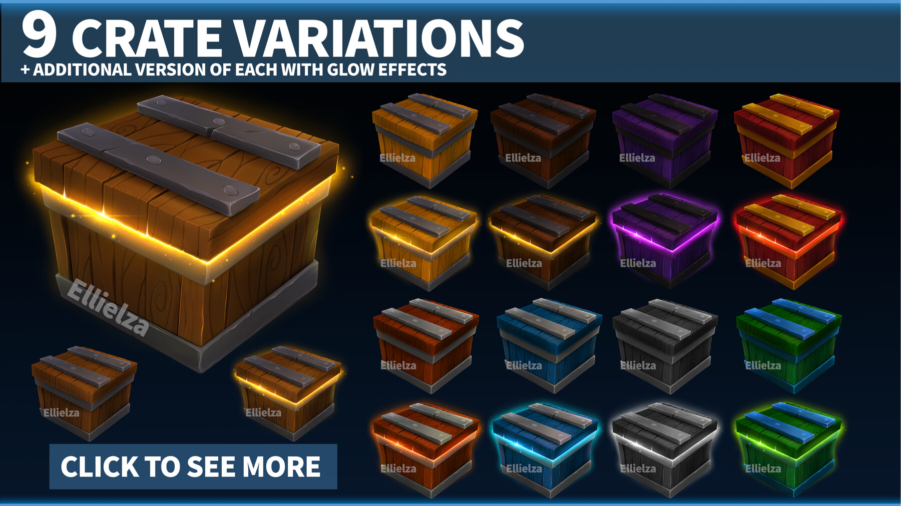 ArtStation - 9 Crate Lootbox Variations | Game Assets