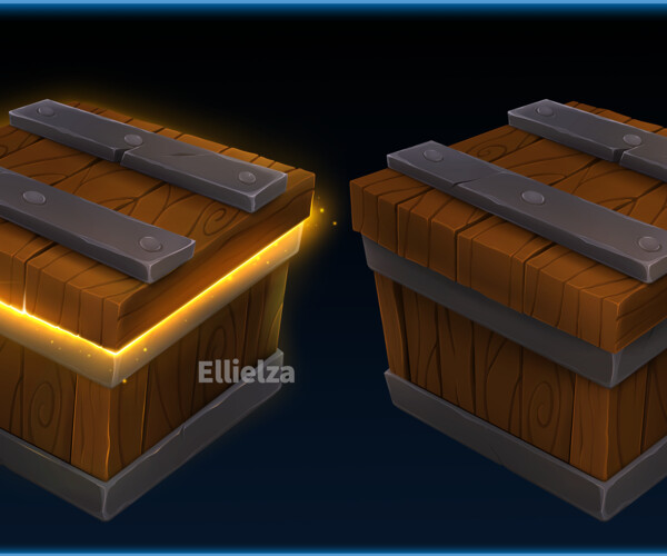 ArtStation - 9 Crate Lootbox Variations | Game Assets